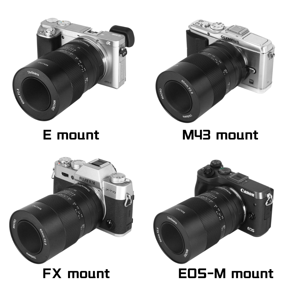 60mm f/2.8 APS-C lens for E/EOS-M/FX/M43 – Official 7Artisans Store
